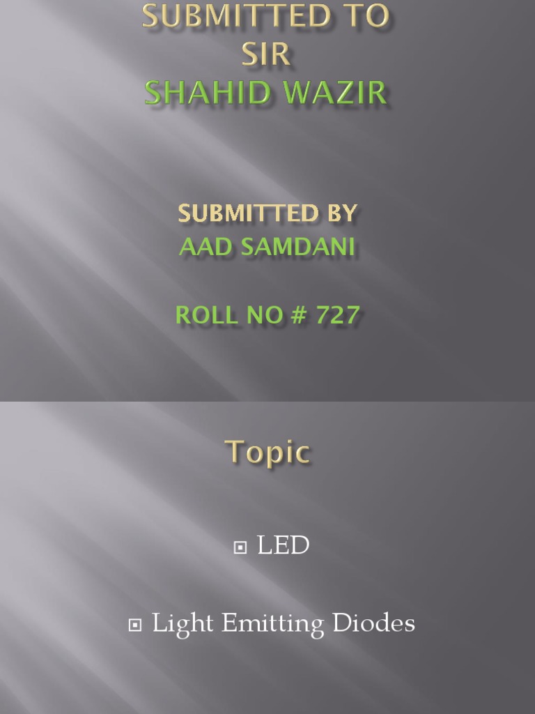 Aad Samdani Roll No # 727 | PDF