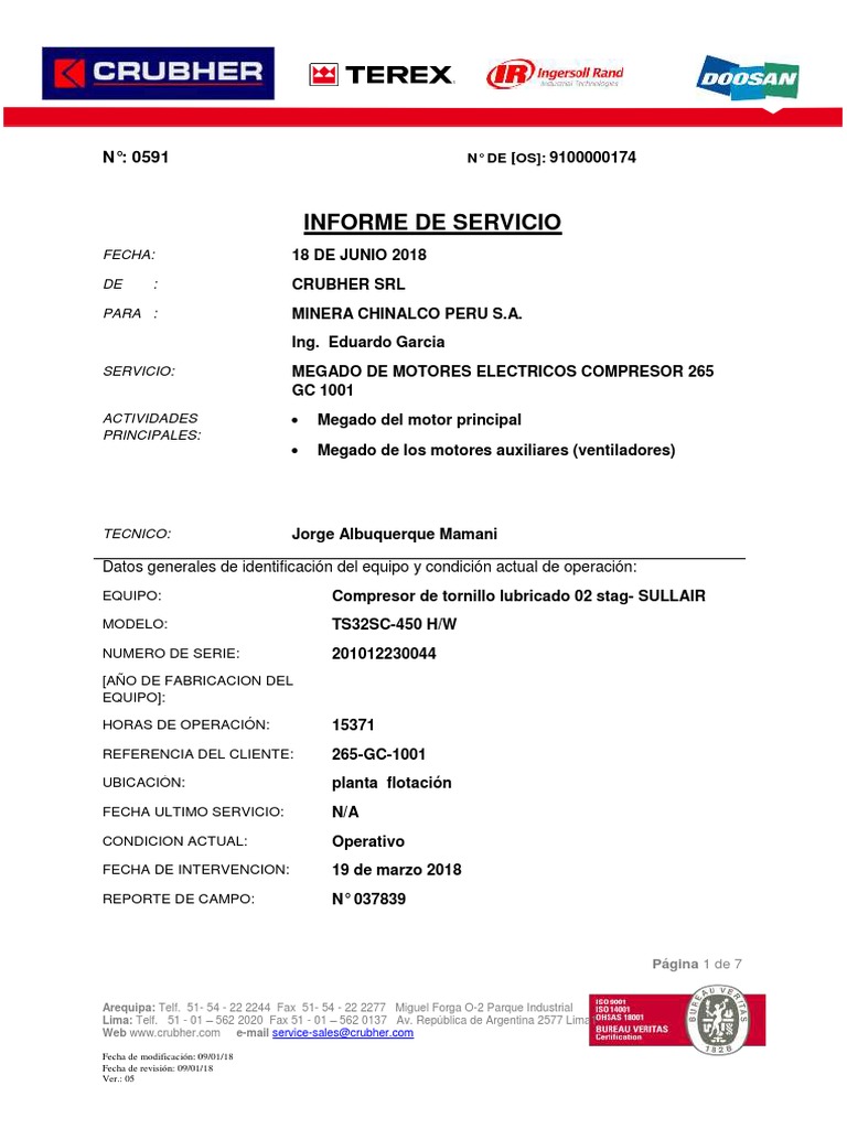 Informe de Megado de Motores Eléctricos | PDF | Electromagnetismo ...