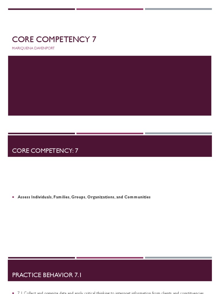 Core Competency 7 | PDF | Goal | Family
