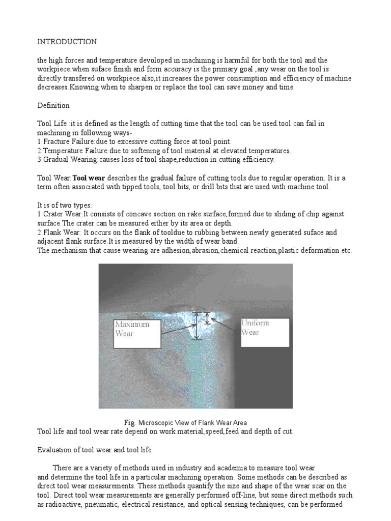 Microscopic View of Flank Wear Area | PDF | Data Acquisition | Machining