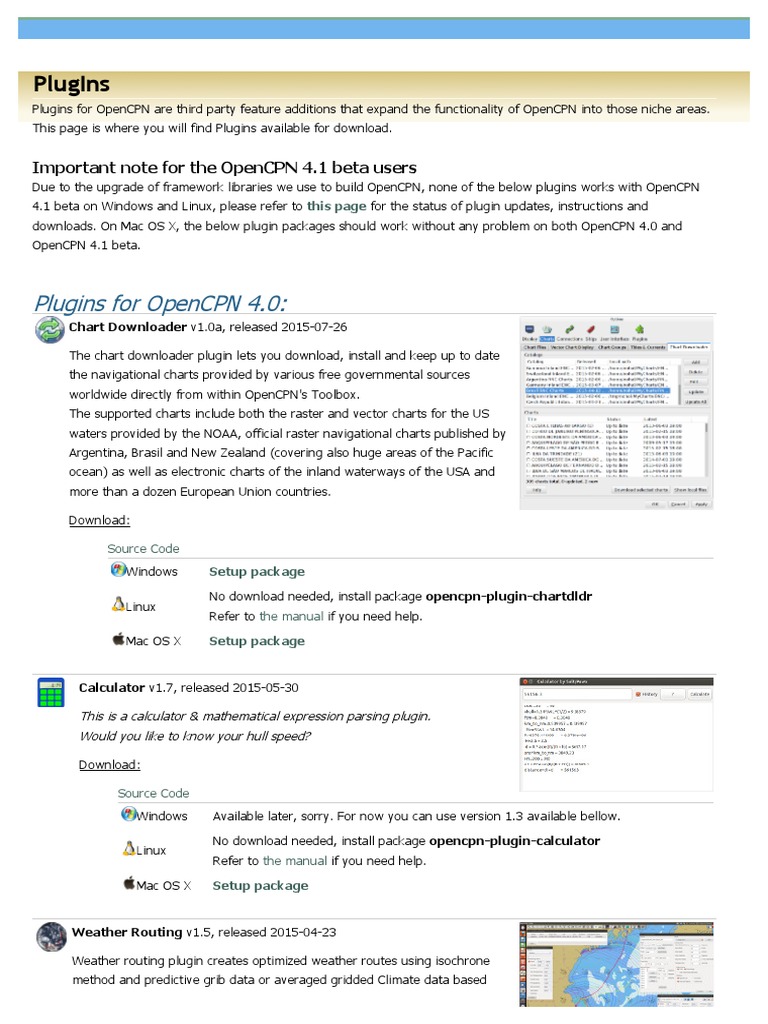 Plugins Official Opencpn Download Free Pdf Mac Os Microsoft Windows