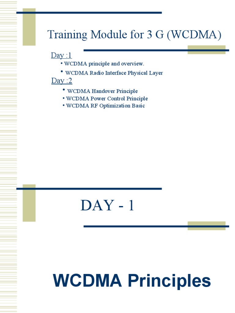 Training Program Day1 Metro | PDF | Wireless | Cellular Network