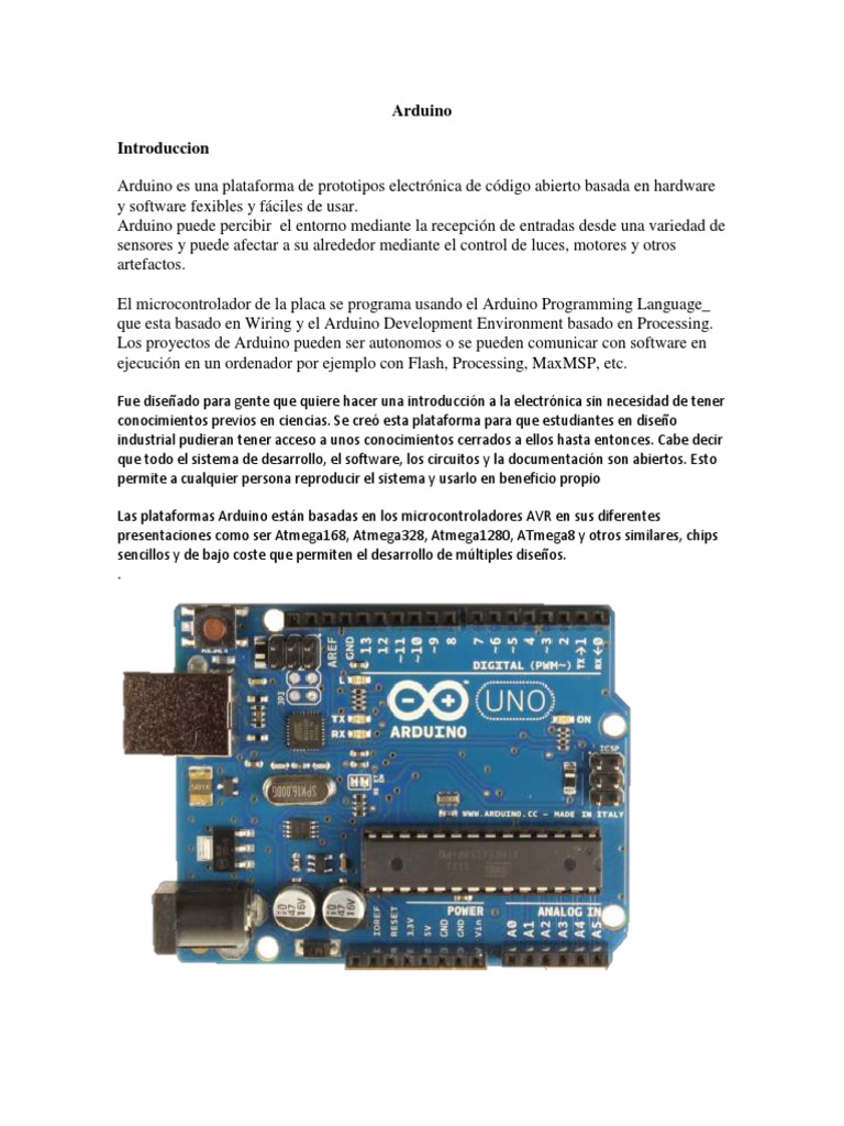 Arduino INFORME | PDF | Arduino | USB