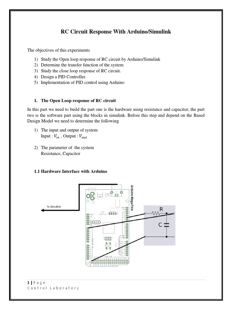 RC Circuit Response With Arduino-Simulink | PDF | Science & Mathematics ...