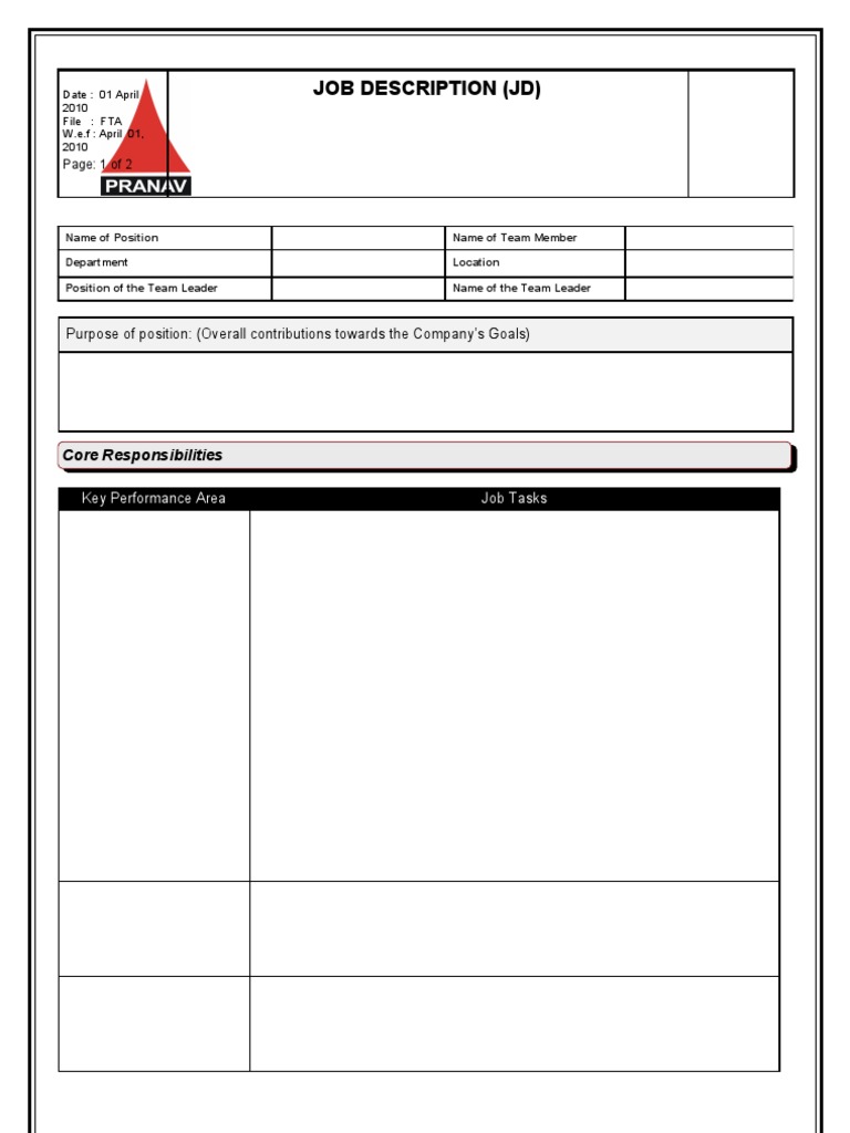 JD - Format | PDF | Career & Growth