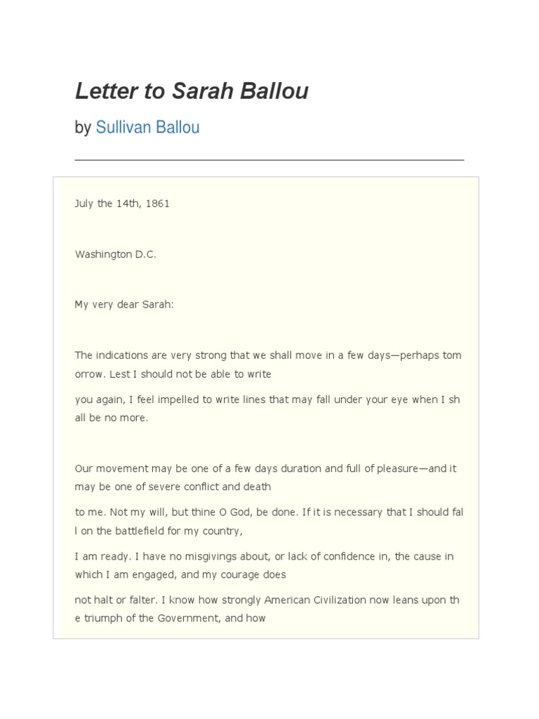 2-2 Letter To Sarah Ballou | PDF | Poetry | Law