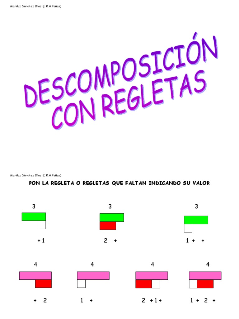 Descomposición Con Regletas | PDF
