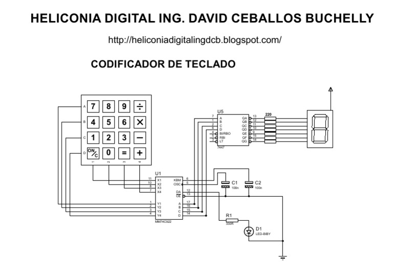 Codificador Teclado - CI 74C922 PDF | PDF