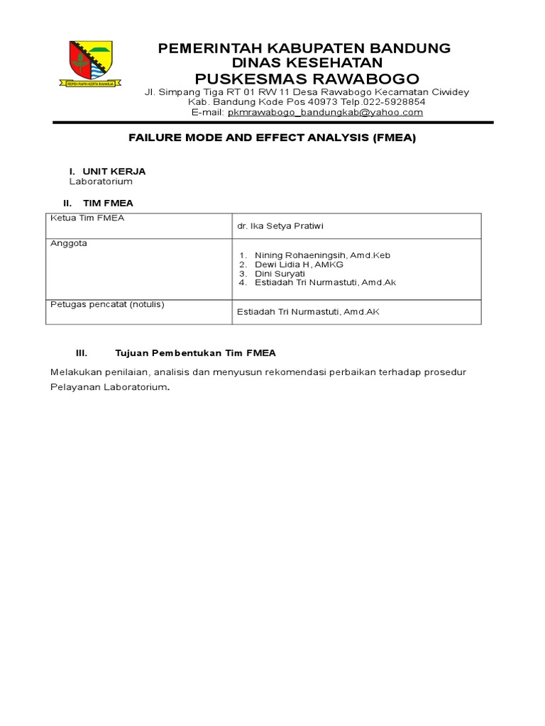 Laporan FMEA Laboratorium | PDF