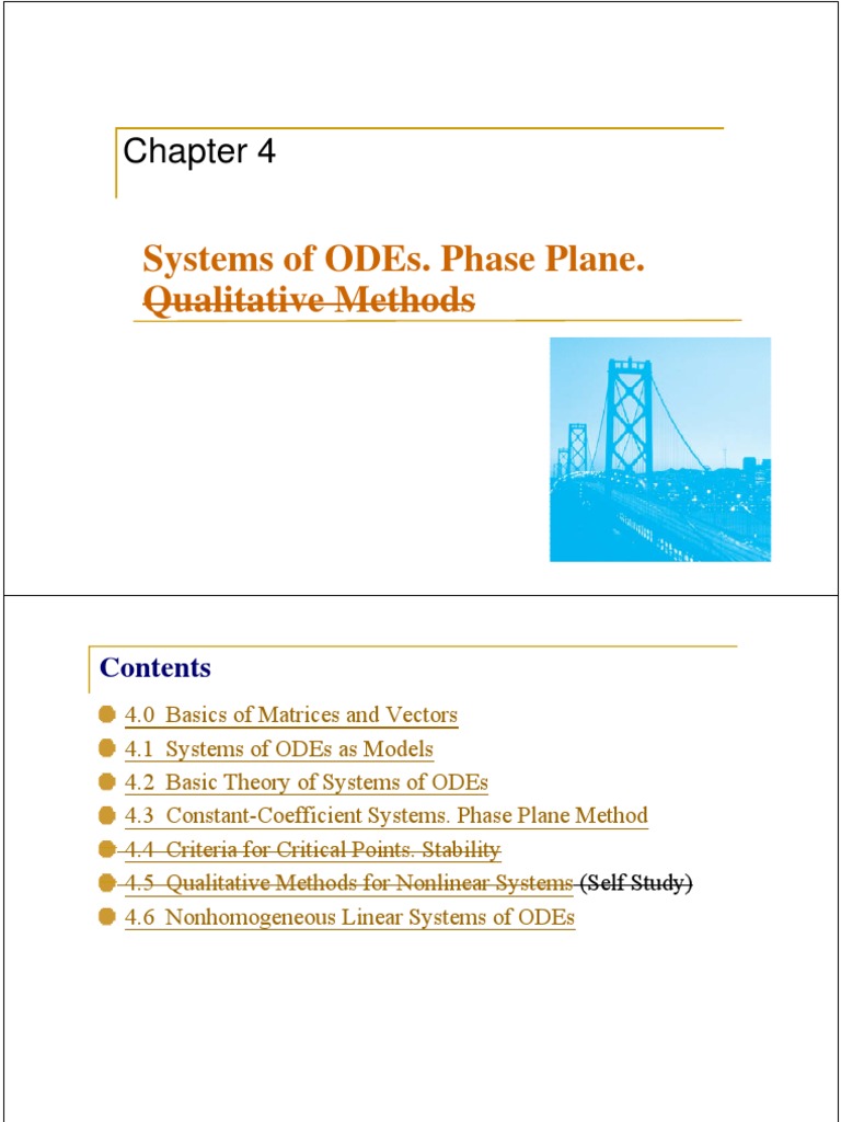 Systems of Odes. Phase Plane. Qualitative Methods Qualitative Methods | Download Free PDF ...