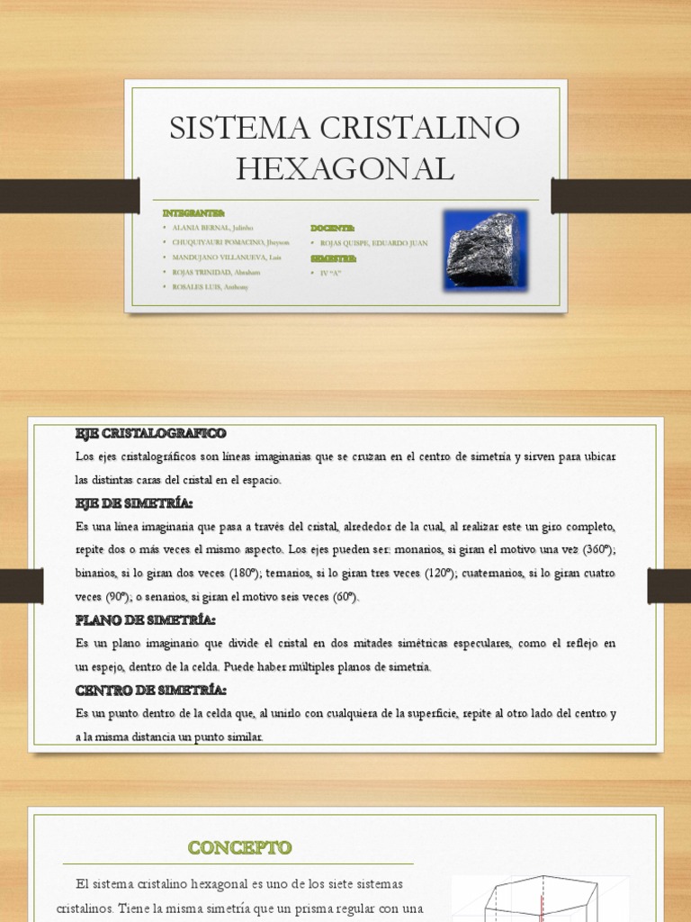 Sistema Cristalino Hexagonal | PDF | Cristal | Cristalografía