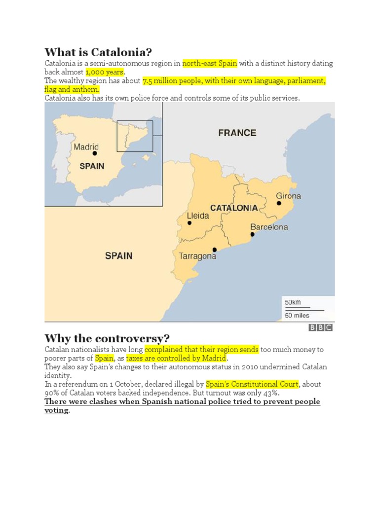 Catalonic Crisis Short Writing | PDF | Politics | Social Science