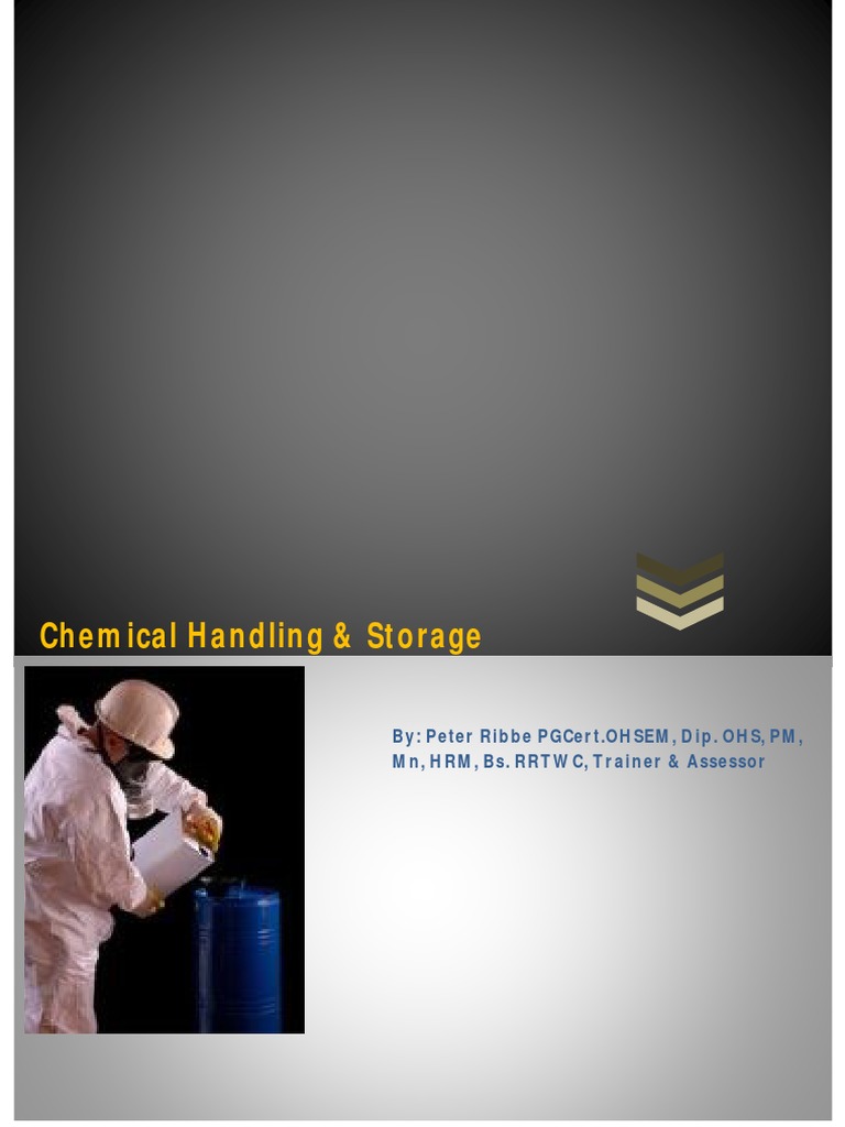 Chemical Handling Storage | PDF | Dangerous Goods | Combustion