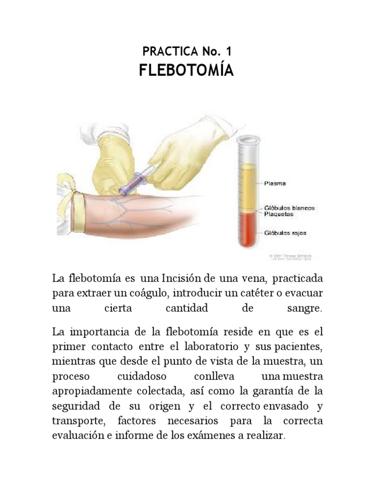 FLEBOTOMÍA | PDF | Plaqueta | Sangre
