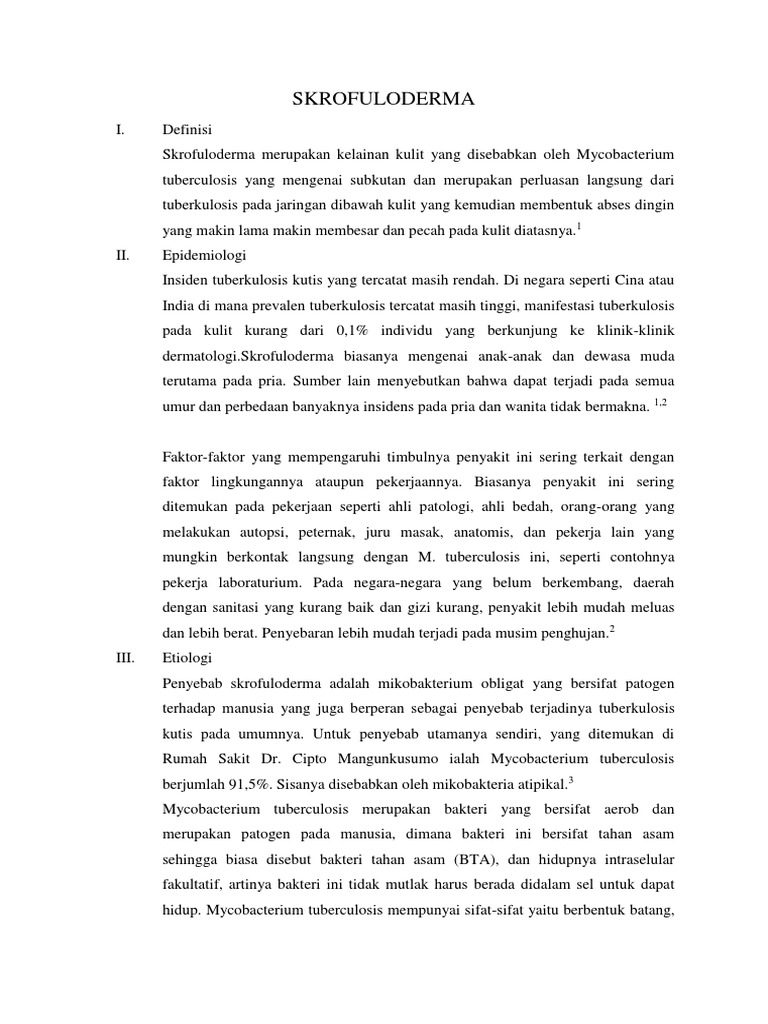 Skrofuloderma: Definisi dan Patofisiologi | PDF | Sains & Matematika