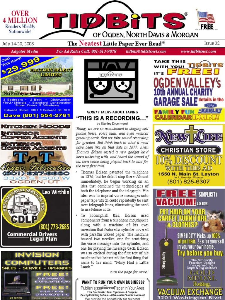 Tidbits Issue 32 | PDF | Compact Cassette | Recording