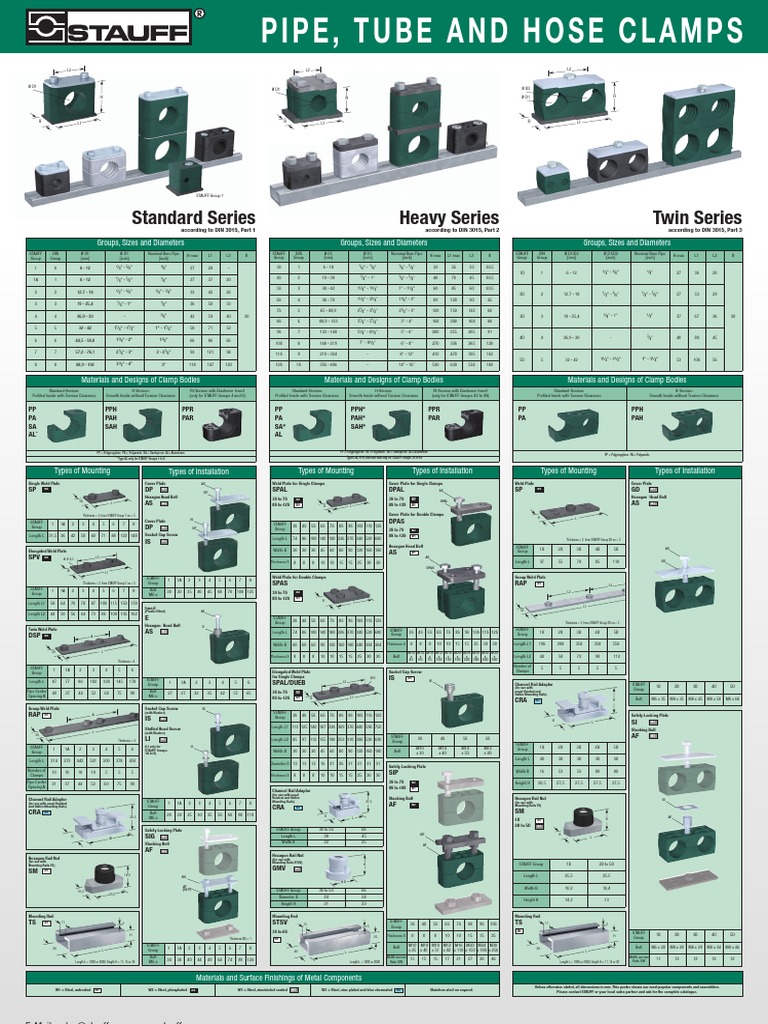 Clamps Poster English | PDF | Pipe (Fluid Conveyance) | Building Materials