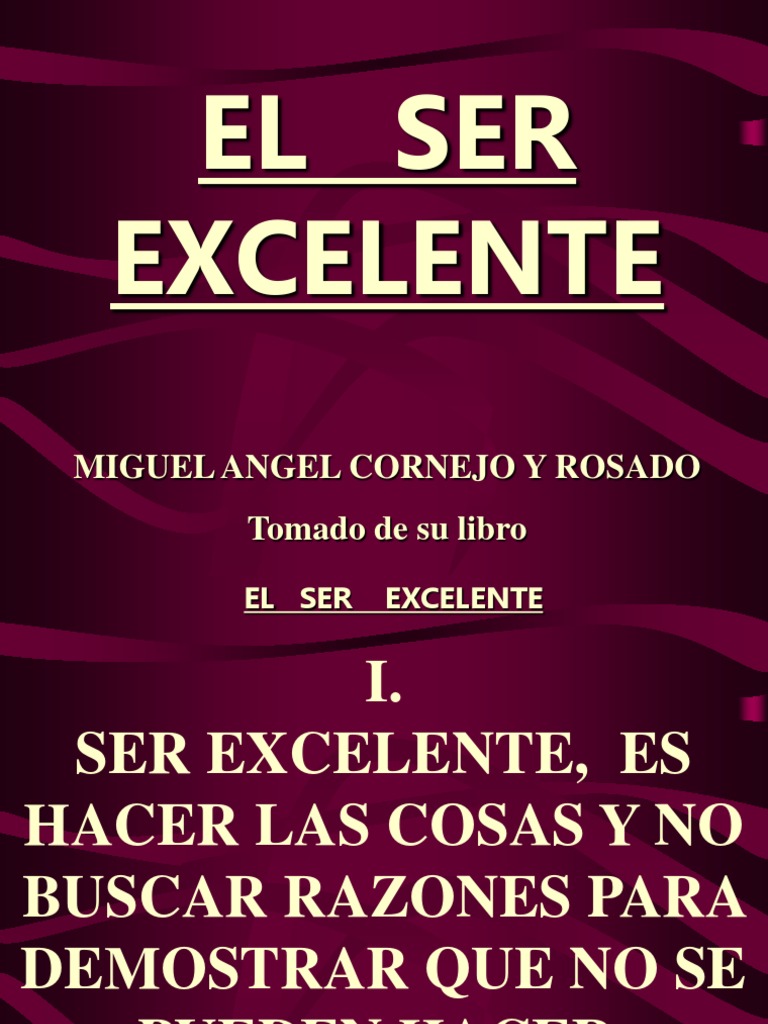 El Ser Excelente | PDF