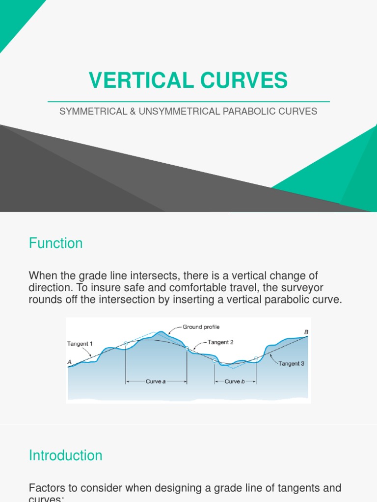 Vertical Parabolic Curve Design Guide | PDF | Tangent | Slope