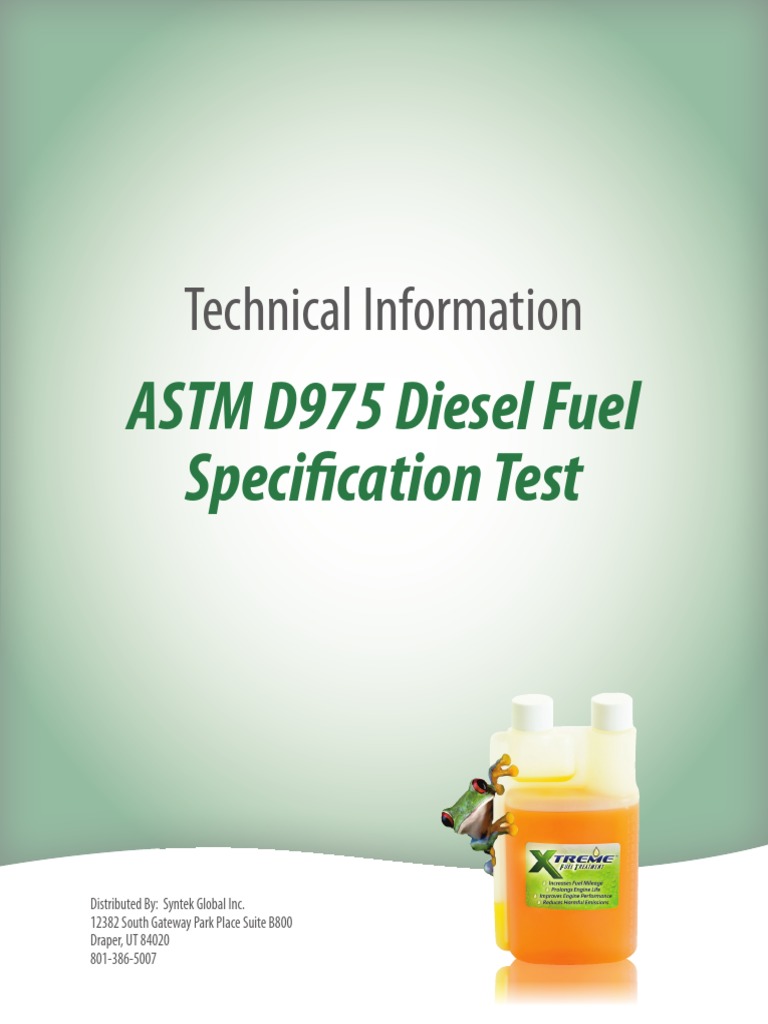 ASTM D975 Specification Test | Diesel Engine | Diesel Fuel