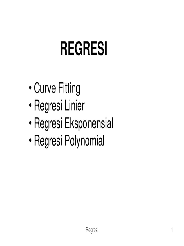 Metode Regresi PDF | PDF