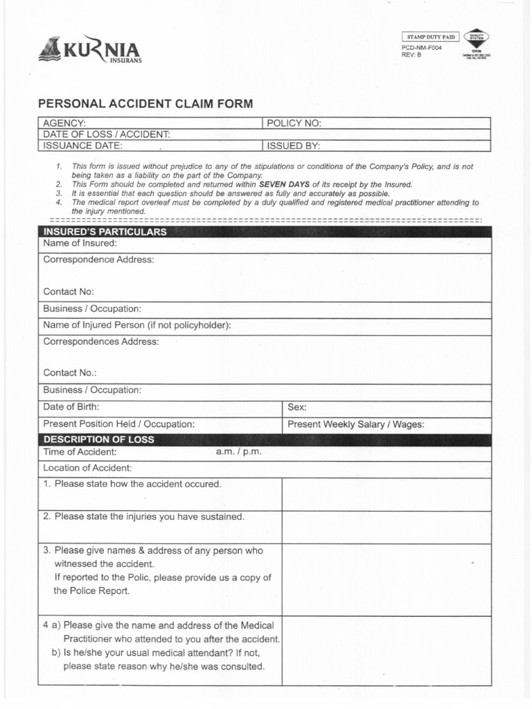 Pa Claim Form | PDF | Insurance | Health Care