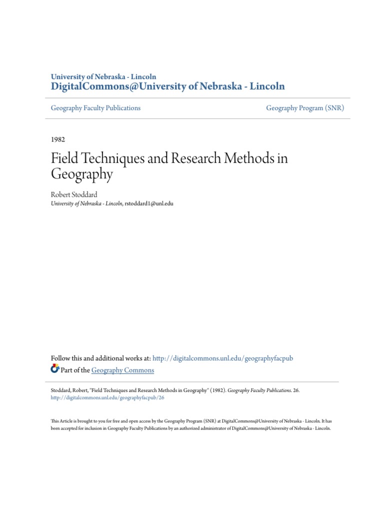 Field Techniques and Research Methods in Geography | PDF | Geography ...