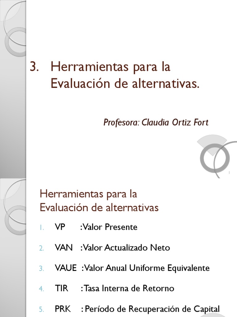 Evaluación de Alternativas Financieras | PDF | Inversiones | Economias