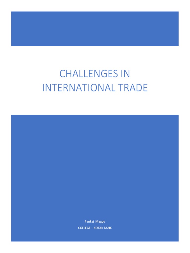 Challenges in International Trade | PDF | Small And Medium Sized ...