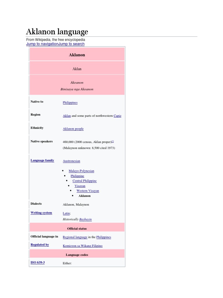 Aklanon Language | PDF | Symbols | Human Communication