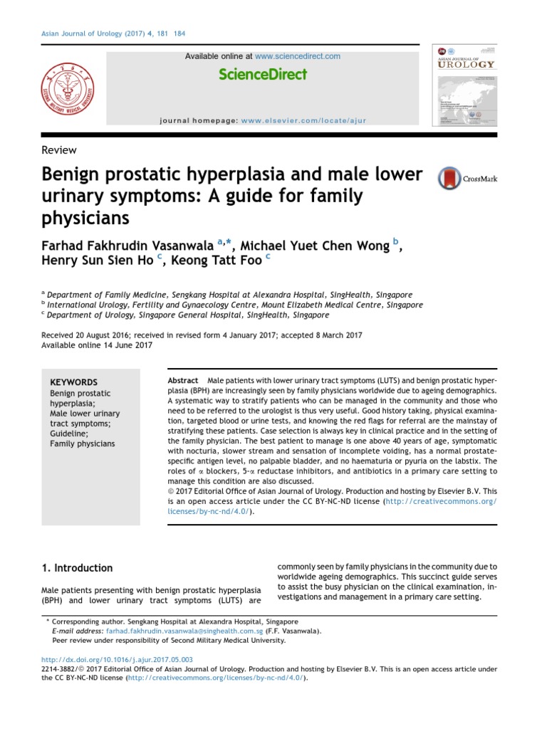 Benign Prostatic Hyperplasia and Male Lower Urinary Symptoms: A Guide ...