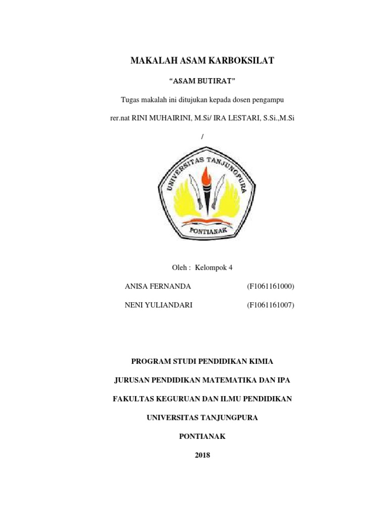 Struktur dan Sifat Asam Butirat | PDF