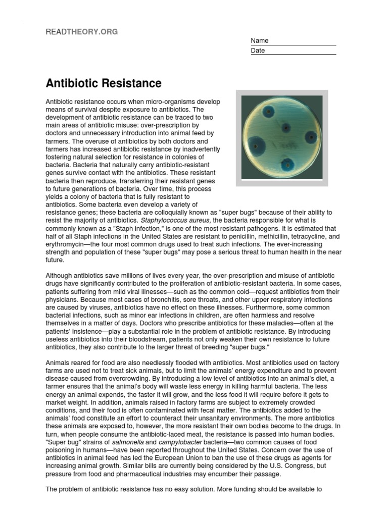 Antibiotic Resistance | PDF | Antimicrobial Resistance | Staphylococcus ...