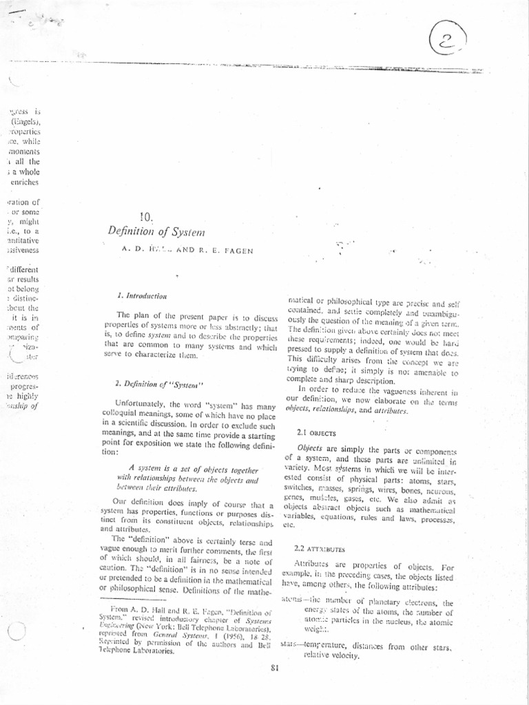 Definition of System | PDF | Teaching Mathematics