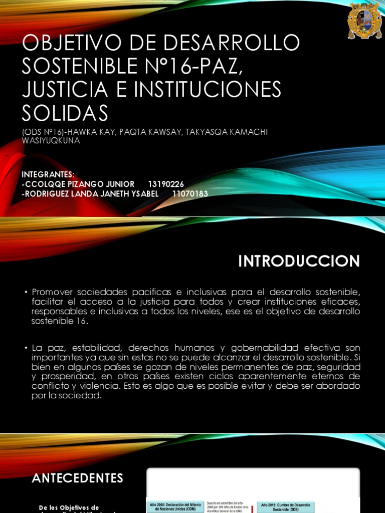 Ods16 Exposicion | PDF