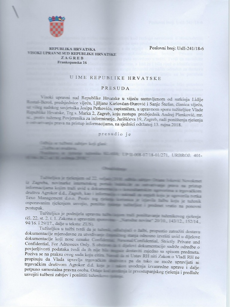 Visoki Upravni Sud | PDF