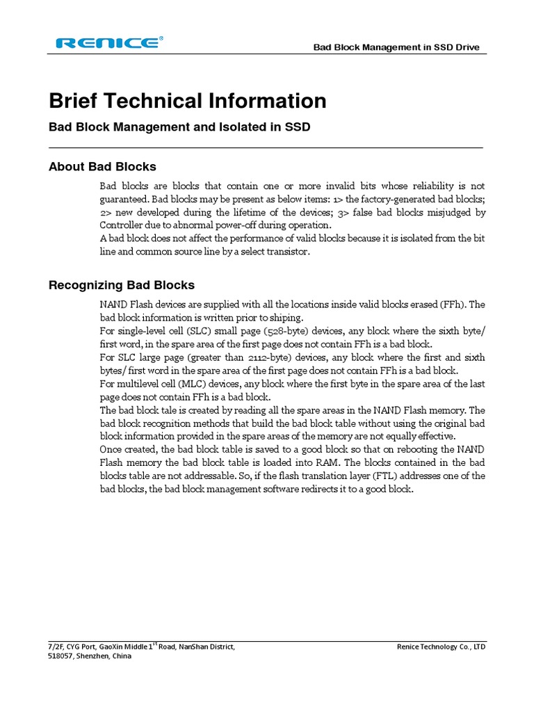 Bad Block Management in SSD | Flash Memory | Solid State Drive