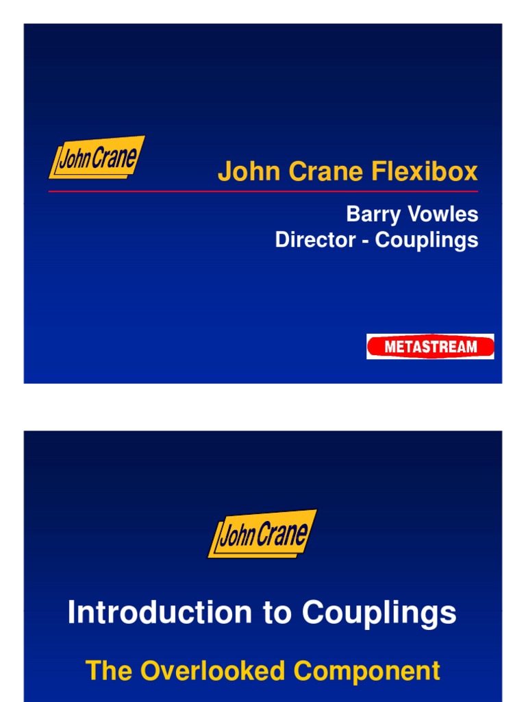 Coupling - John Crane PDF | PDF | Transmission (Mechanics ...