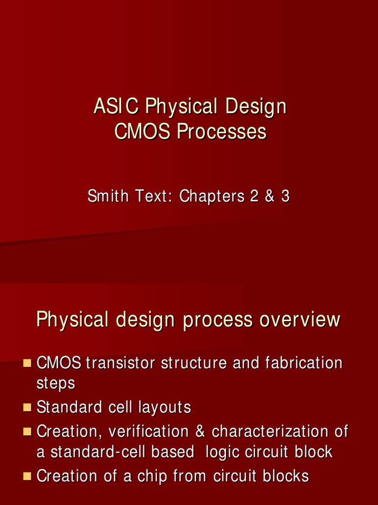 ASIC Layout - 1 CMOS Processes | PDF
