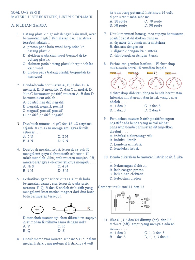 Latihan Soal Listrik Statis Dan Dinamis | PDF