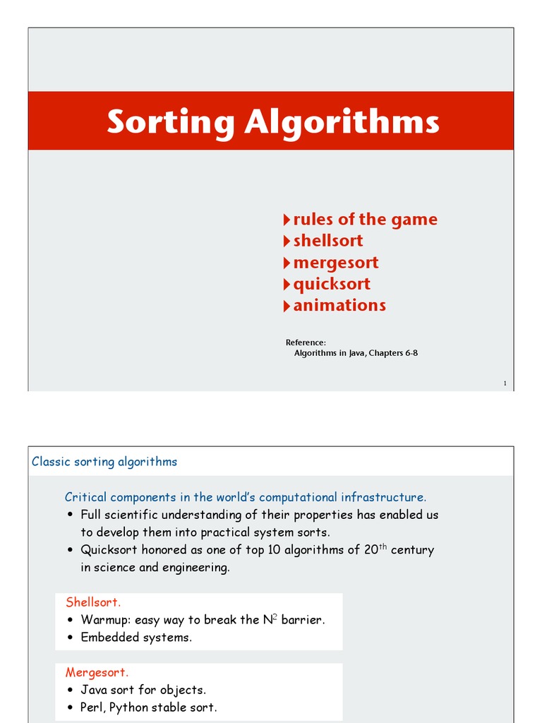 Sorting | PDF