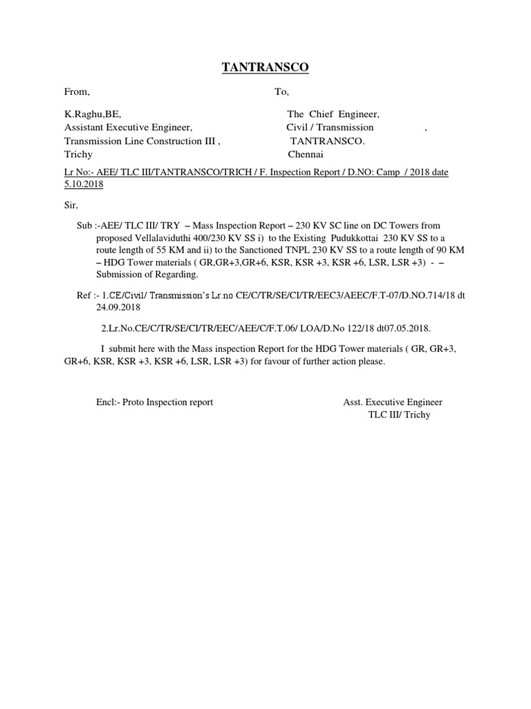 Proto Inspection Report | PDF