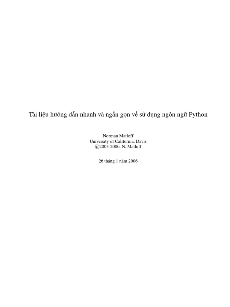 Python Tieng Viet | PDF