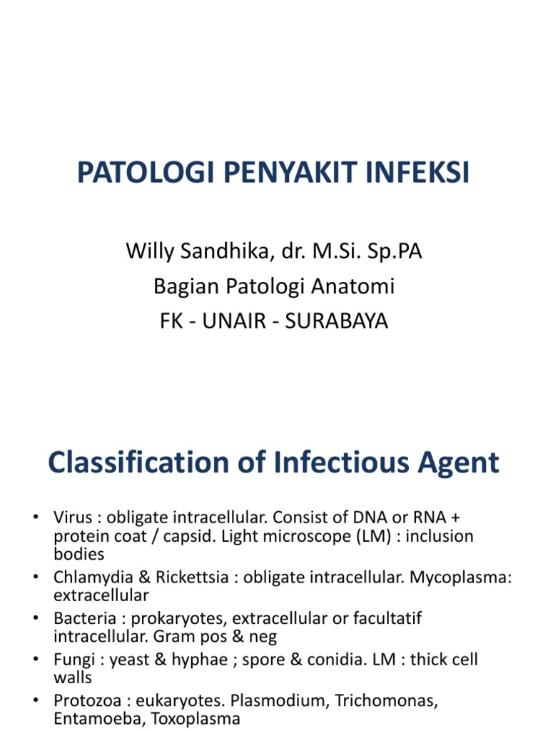 Patologi Penyakit Infeksi: Willy Sandhika, Dr. M.Si. SP - PA Bagian ...