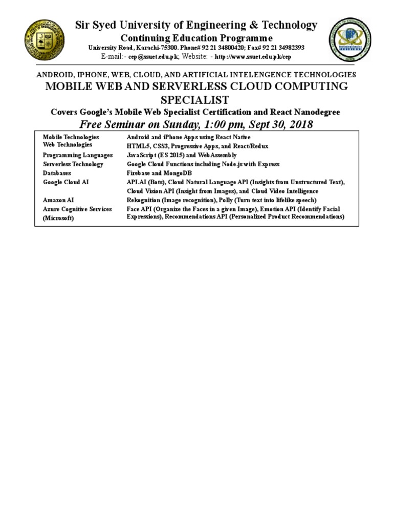 Cloud Mobile 2018 SSUET | PDF | Application Software | Java Script