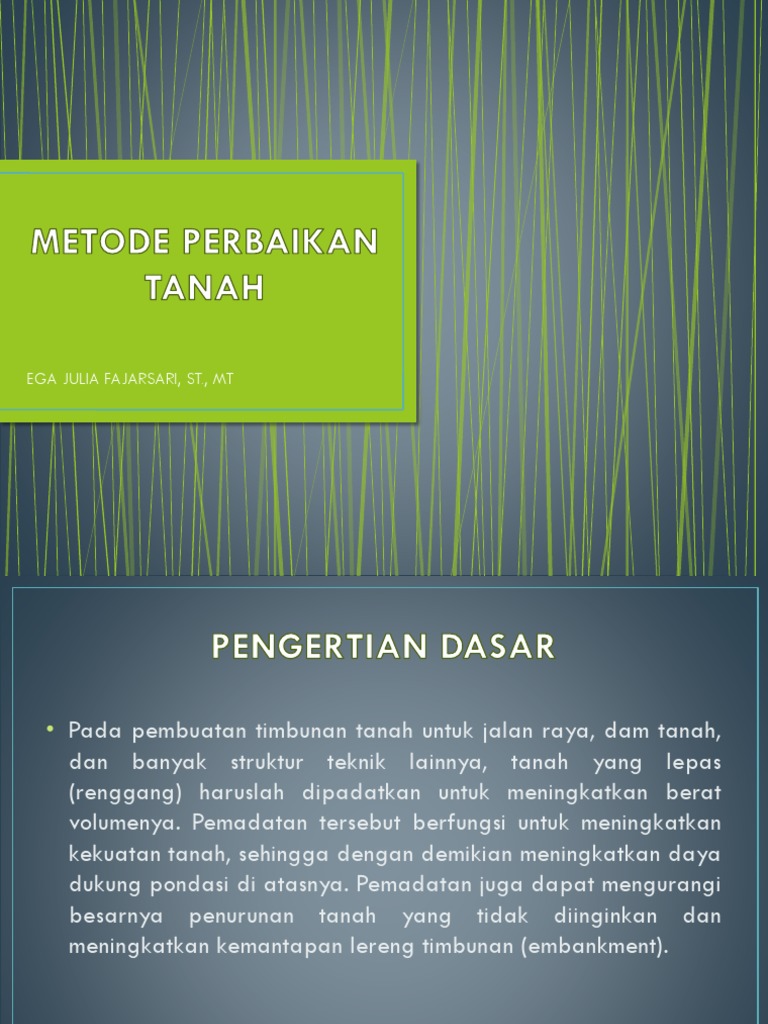 Teknik Perbaikan Tanah untuk Konstruksi | PDF | Sains & Matematika