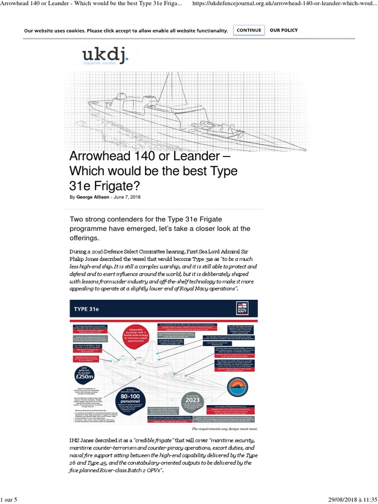 Arrowhead 140 or Leander - Which Would Be The Best Type 31e Frigate ...