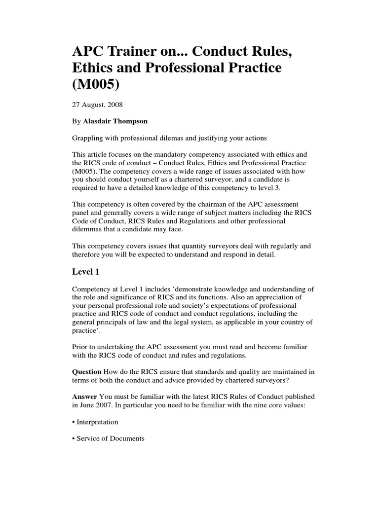 Conduct Rules,...... (M007) | PDF | Ventilation (Architecture) | Risk