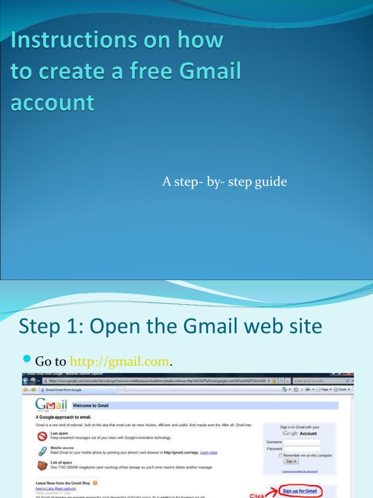 How to Create a Gmail Account | PDF