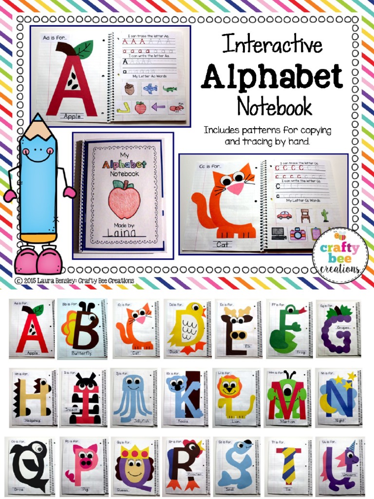 Interactive Alphabet Notebook Preview | PDF